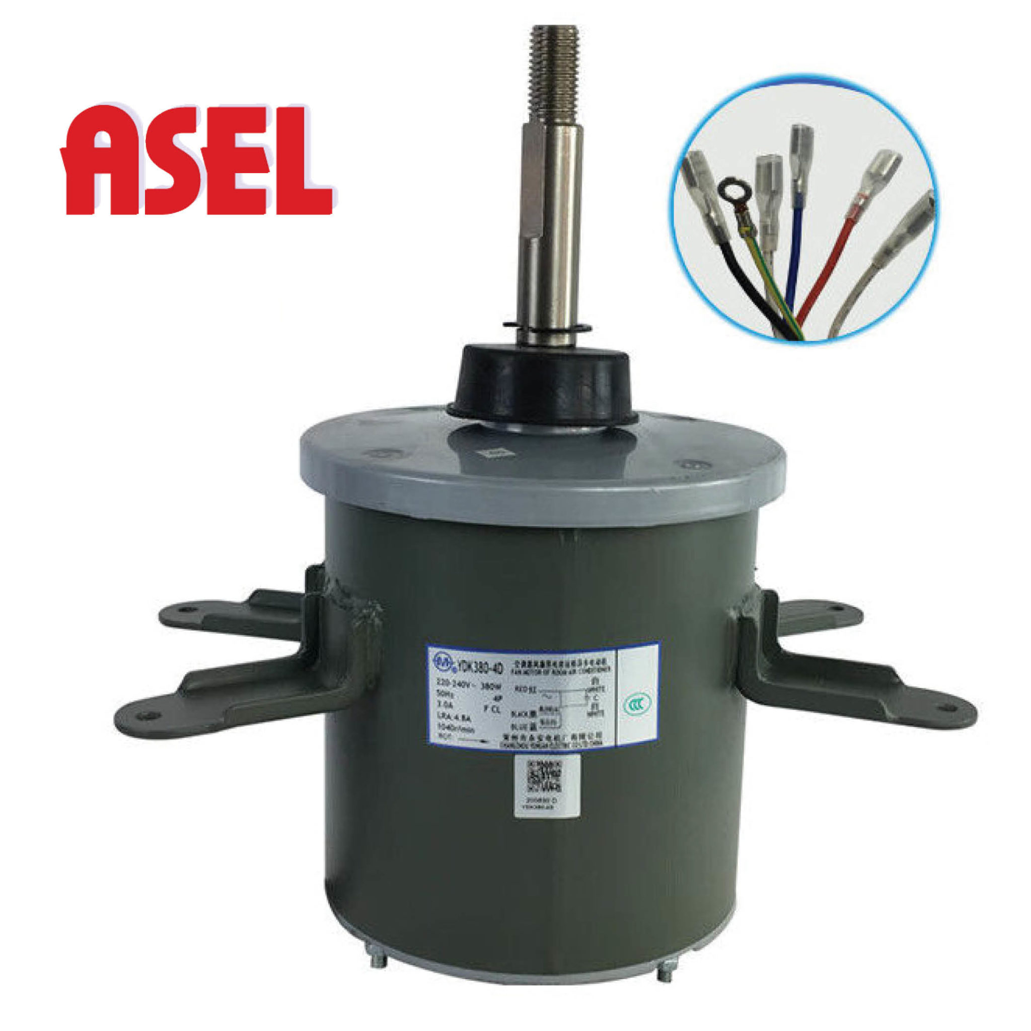 Air Conditioner MIDEA Outdoor fan motor YDK380-4D - .ASEL Technology Co ...